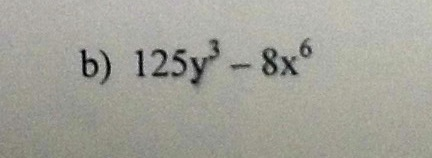 Solved 125y3 - 8x6 | Chegg.com