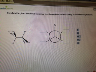 Solved Translate the given theoretical conformer from the | Chegg.com