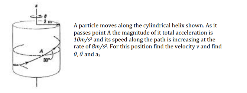 Solved Aparticle moves along the cylindrical helix shown. As | Chegg.com