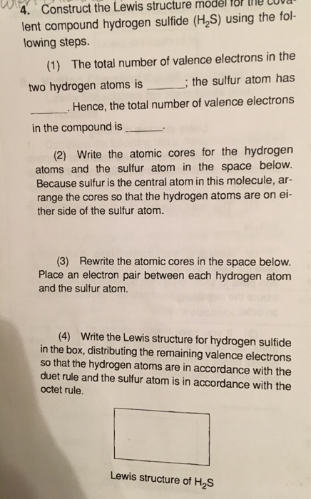Solved Construct the Lewis structure model for the covalent | Chegg.com