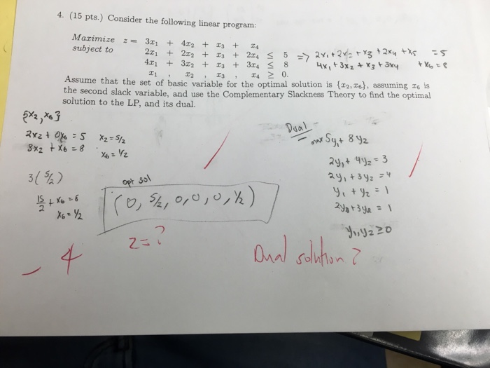 Solved Consider the following linear program: z = 3x_1 4x_2 | Chegg.com