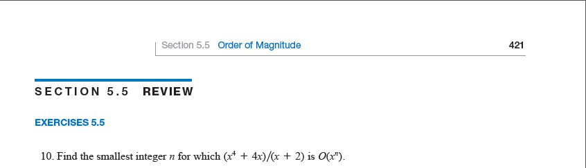 Solved Find the smallest integer n for which (x^4 + 4x)/(x + | Chegg.com