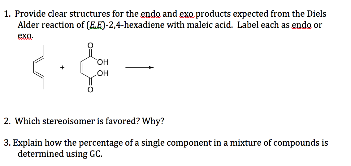 Solved Provide clear structures for the endo and exo | Chegg.com