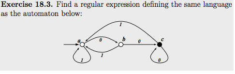 Solved Find a regular expression defining the same language | Chegg.com