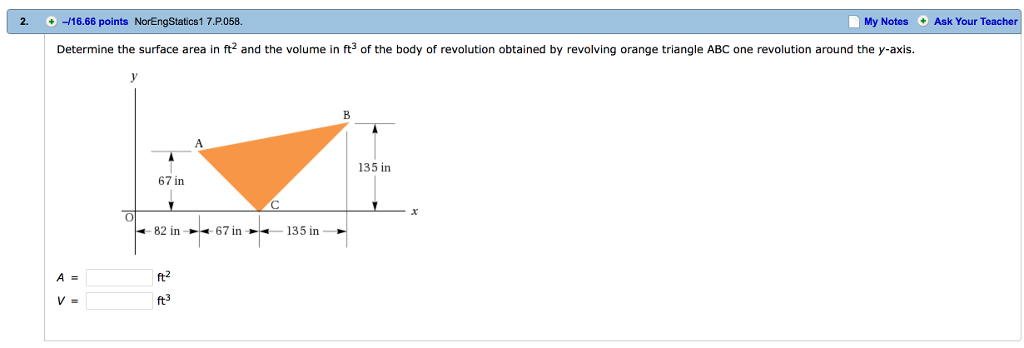 Solved Determine the surface area in ft^2 and the volume in | Chegg.com