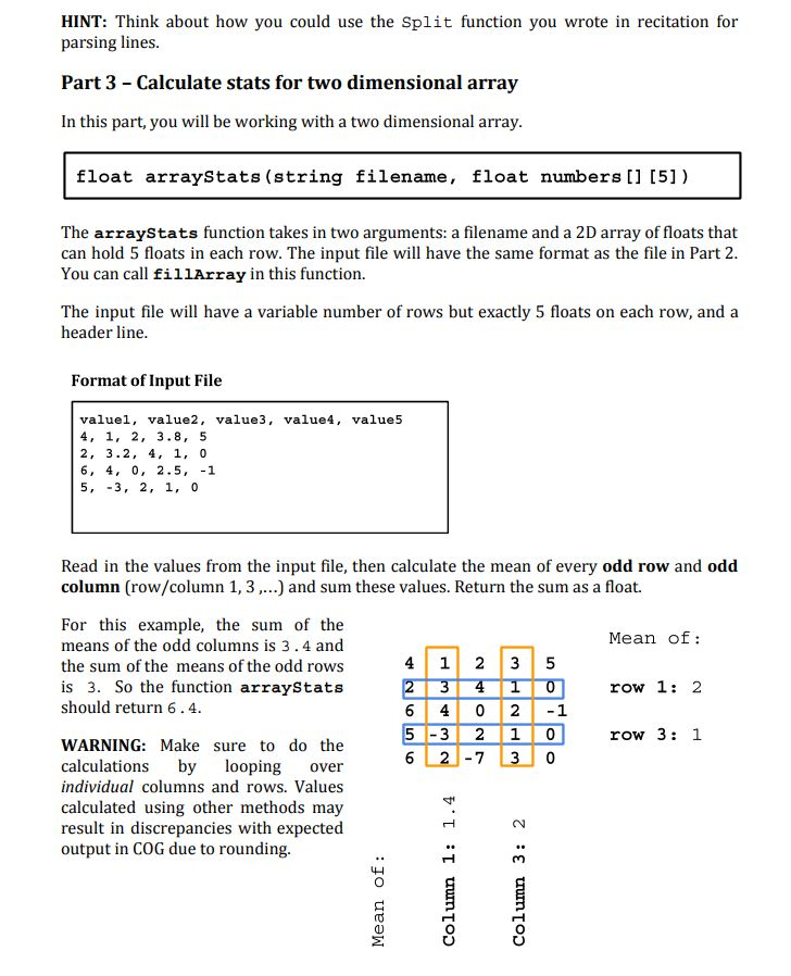 Solved Part 1 Read A File Line By Line In This Part You