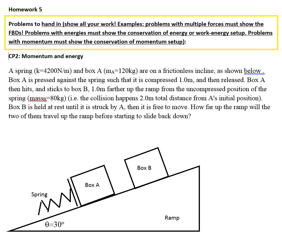 Solved Problems to hand in (show all your work! Examples: | Chegg.com