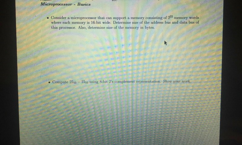 Solved Microprocessor - Basics . Consider a microprocessor | Chegg.com
