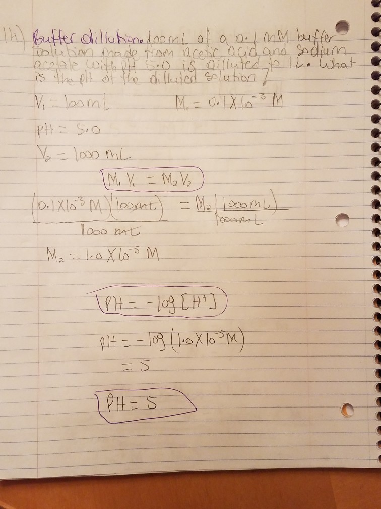 Solved Buffer dilution 100 ml of a 0.1 mm buffer solution | Chegg.com