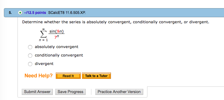 Solved 5, + -12.5 points SCalcET8 11.6.505)P Determine | Chegg.com