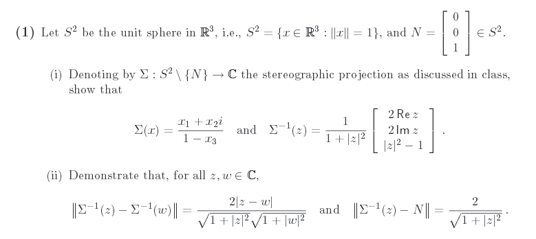 Solved Let S^2 be the unit sphere in R^3. i.e., S^2 = {x | Chegg.com