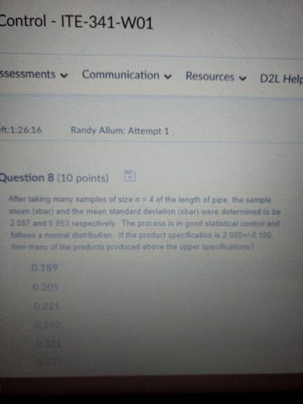 Solved Control - ITE-341-W01 ssessmentsv Communication', | Chegg.com