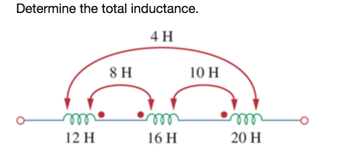 Solved Determine the total inductance. 4 H 8 H 10 H 12 H 16 | Chegg.com