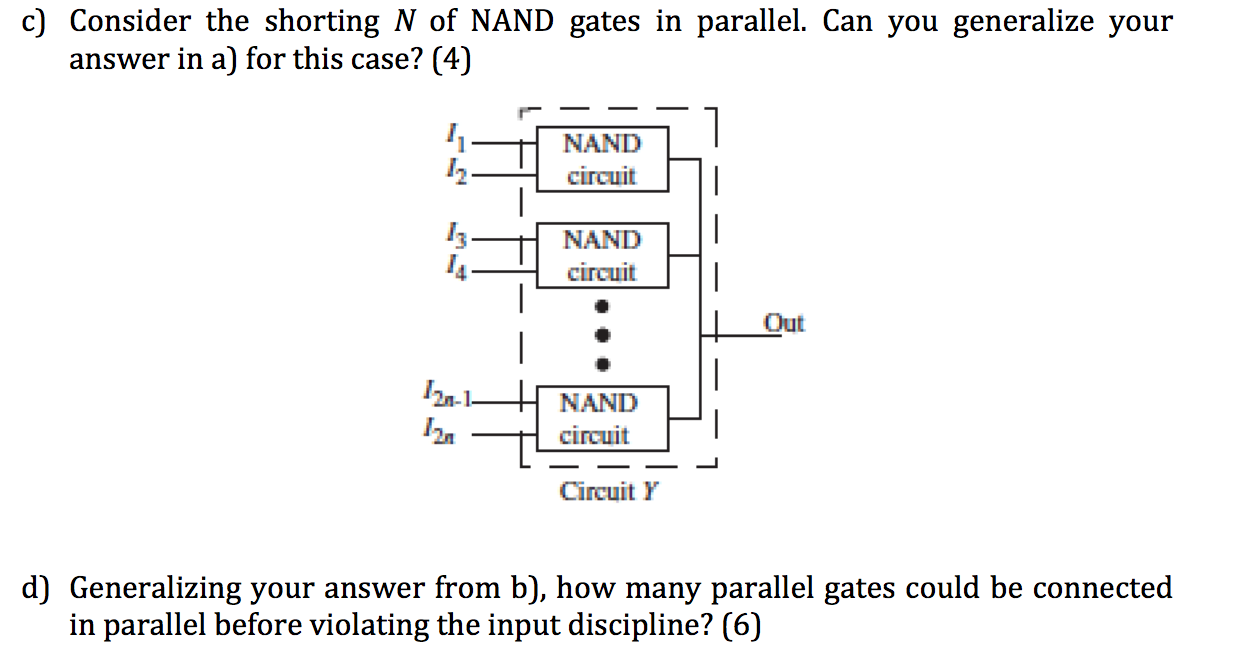 Problem 1: 30 pts. A NAND gate is implemented as two | Chegg.com
