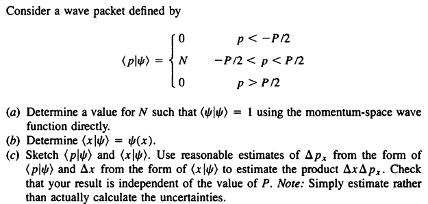 Solved Consider a wave packet defined by 0 P > P/2 (a) | Chegg.com