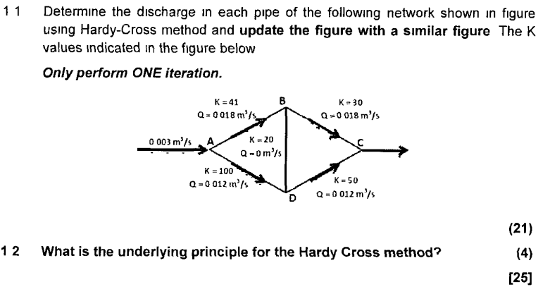 Solved Determine the discharge in each pipe of the following | Chegg.com