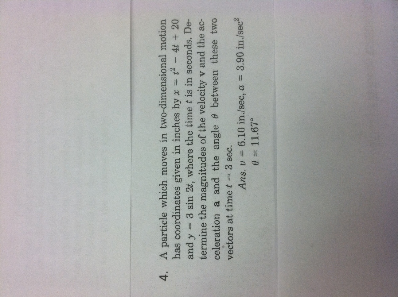 Solved A particle which moves in two-dimensional motion has | Chegg.com