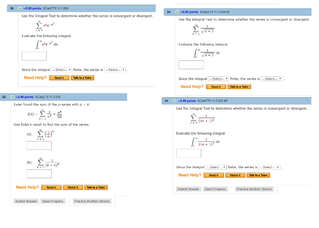 Solved 26. -12.85 points SCalcET8 11.3 008 34. -12.85 points | Chegg.com