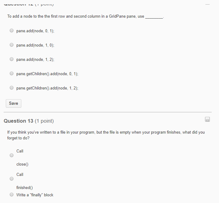 Solved Question 7 (1 point) Every class in Java inherits | Chegg.com
