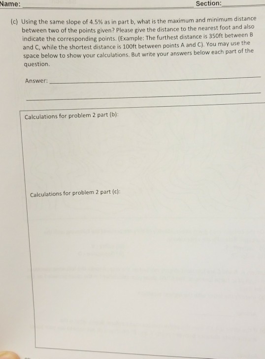 Solved Name Section: Problems 1 and 2 refer to the contour | Chegg.com