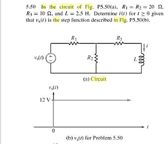 Solved In the circuit of Fig. P5.50(a), R1 = R2 = 20 Ohm. R3 | Chegg.com