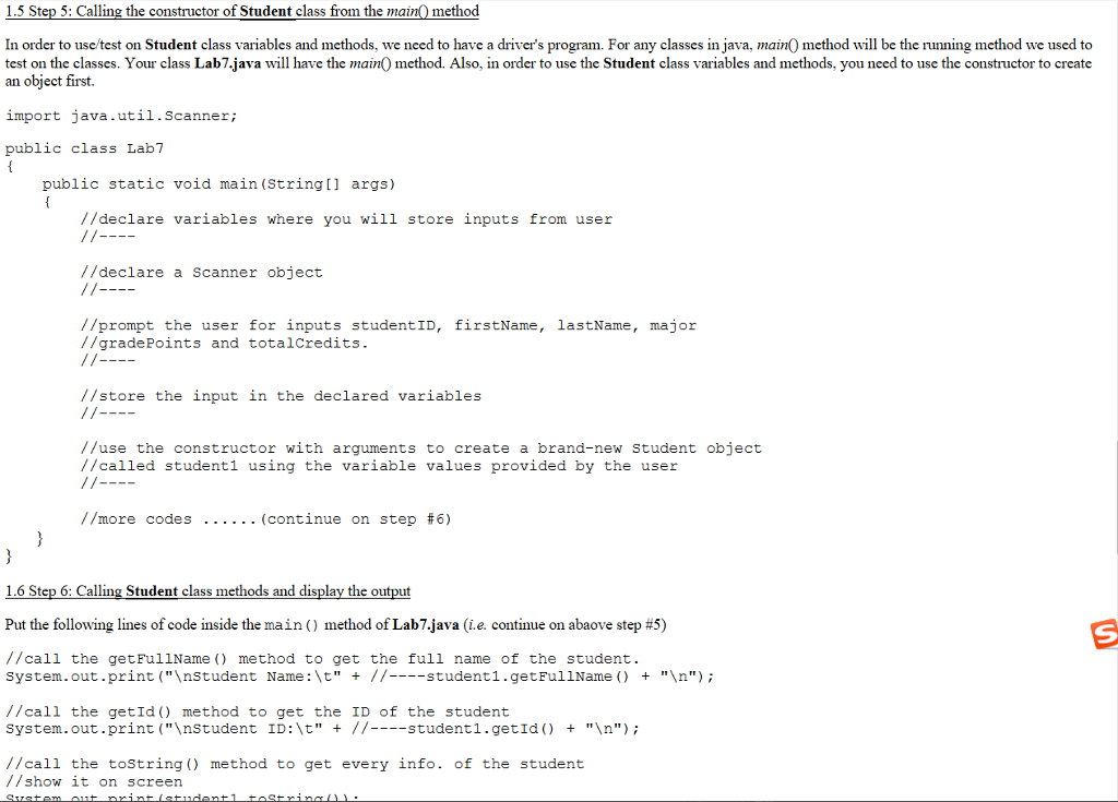 Solved What this Lab Is About: Given a UML diagram, learn to | Chegg.com