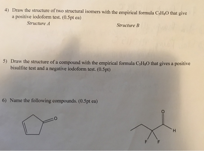 Solved Draw the structure of two structural isomers with the | Chegg.com