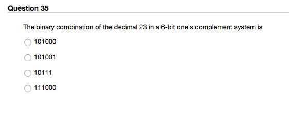 Solved Question 34 The two's complement system is better | Chegg.com