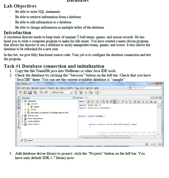 Solved Lab Objectives B able to write SQL statements. .Be | Chegg.com