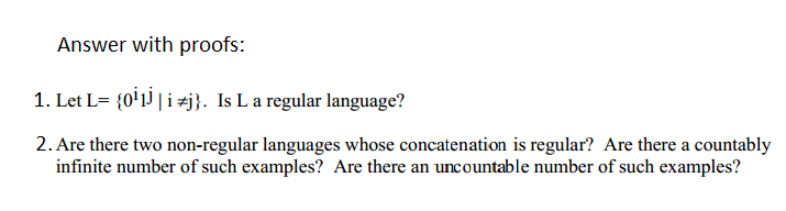 Solved Determine if a regular language and is this example | Chegg.com