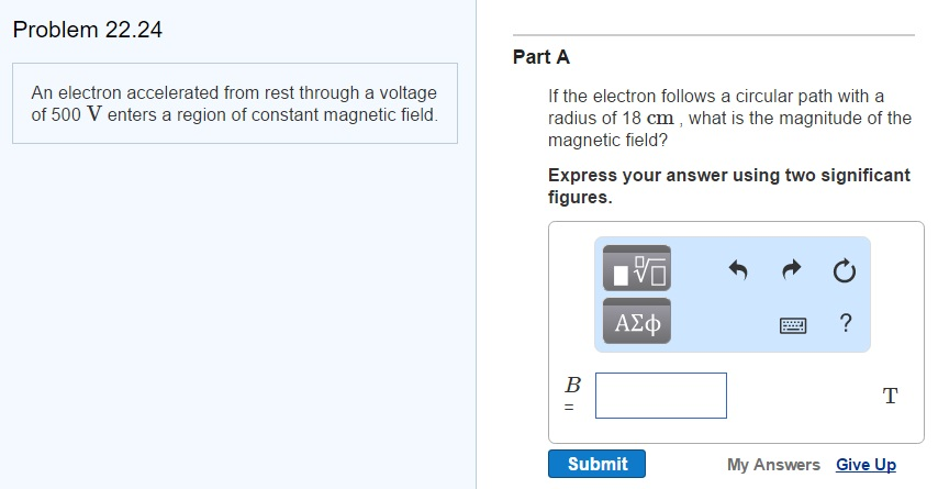 Solved An electron accelerated from rest through a voltage | Chegg.com