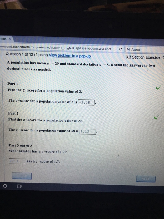 Solved A population has mean mu = 29 and standard deviation | Chegg.com