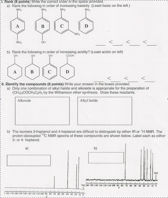 Solved Write the correct order in the space provided Rank | Chegg.com