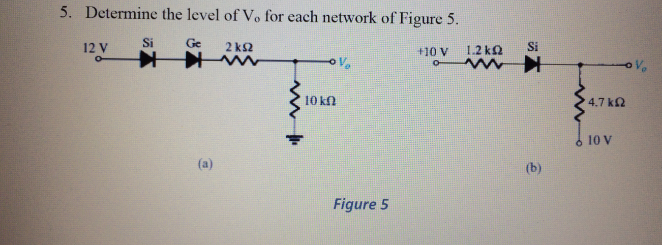 Solved 5. Determine the level of V0 for each network of | Chegg.com
