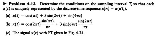 Solved Determine the conditions on the sampling interval Ts | Chegg.com
