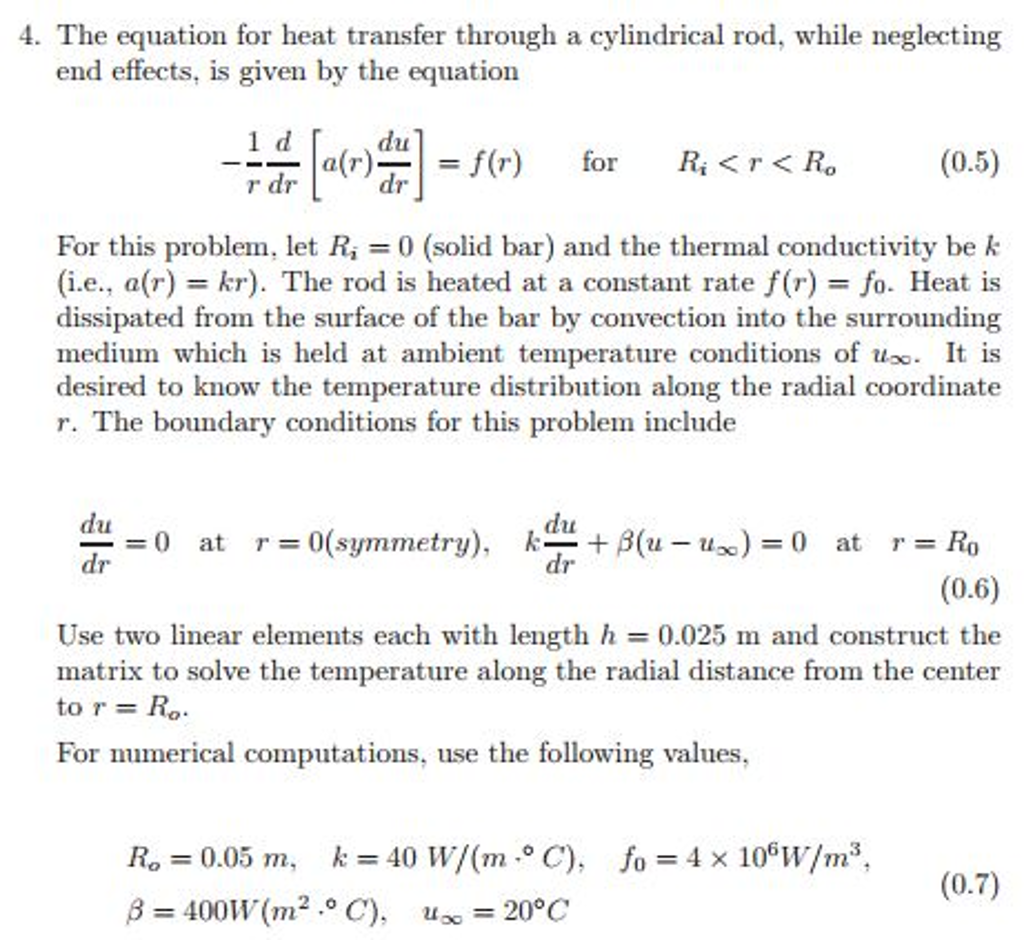 The equation for heat transfer through a cylindrical | Chegg.com