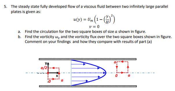 Solved 5. The steady state fully developed flow of a viscous | Chegg.com