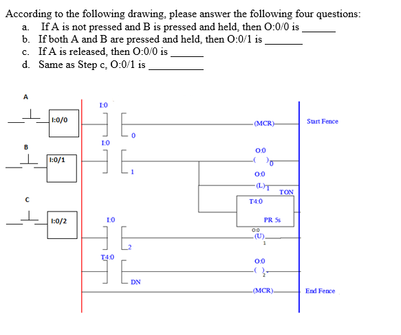 Solved According to the following drawing, please answer the | Chegg.com