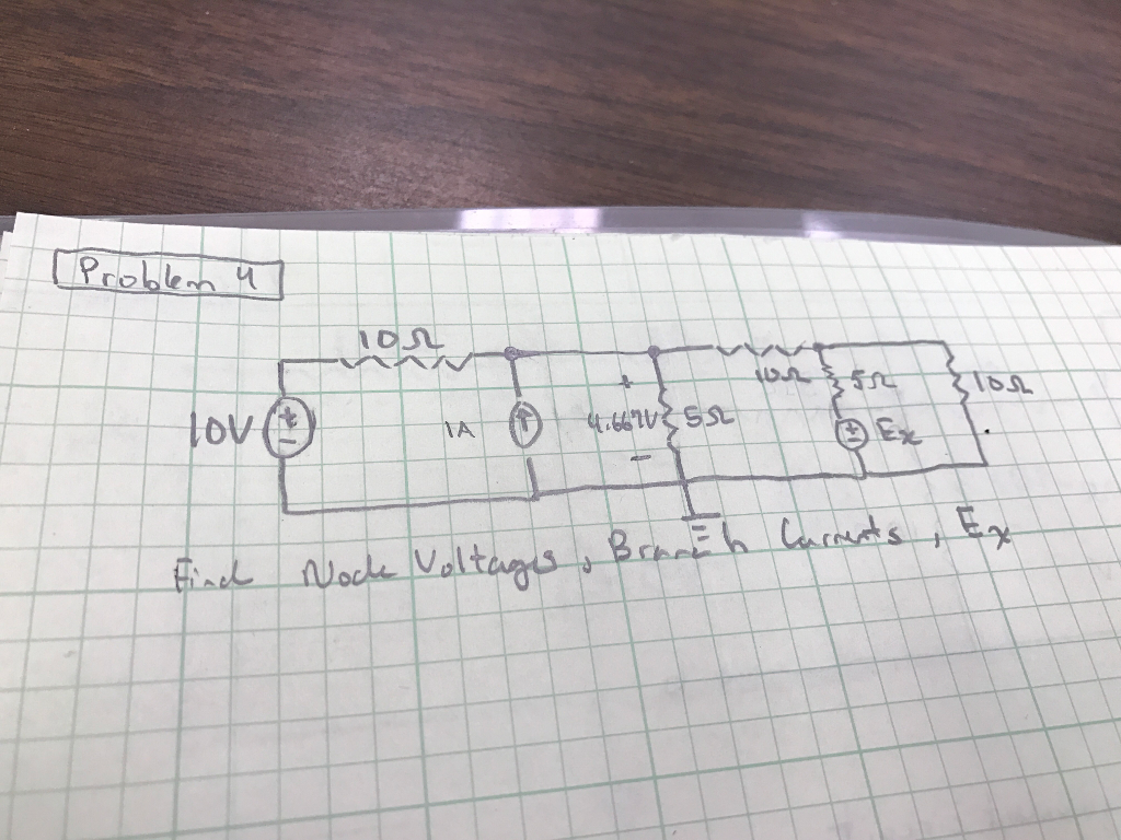 Solved Find Node Voltages, Branch Currents, E_x | Chegg.com