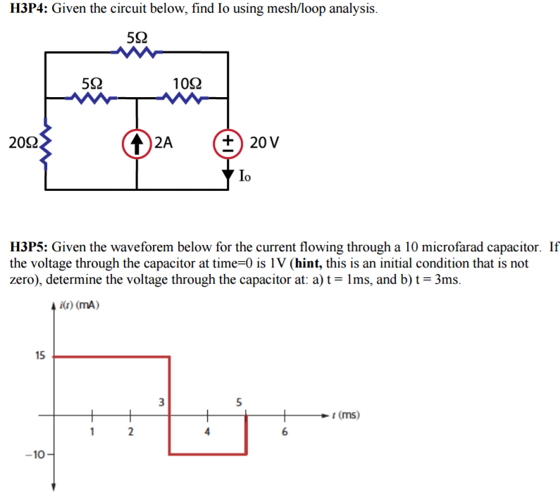 Solved Given the circuit below, find I_0 using mesh/loop | Chegg.com