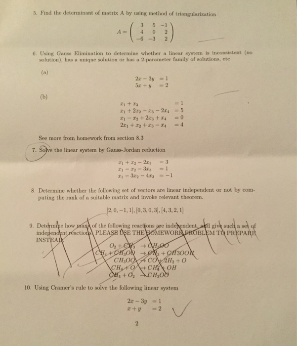 Solved Find the determinant of matrix A by using method of | Chegg.com