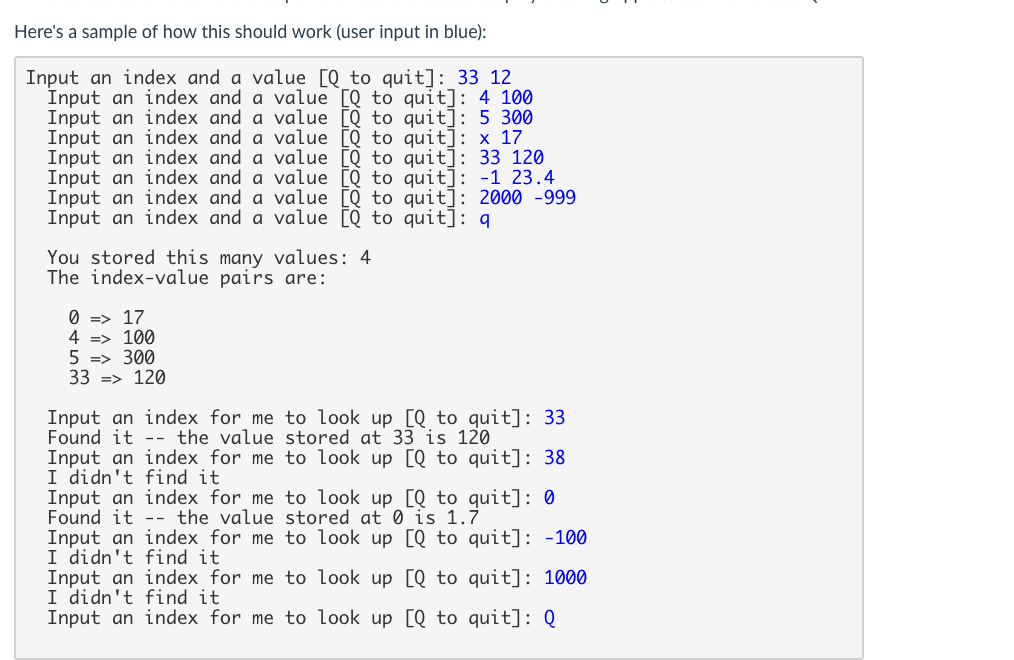 Solved Why and I getting a infinate loop with a user uses | Chegg.com