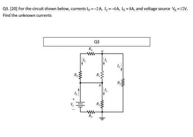 Solved For the circuit shown below, currents I0= 2 A, I1=4 | Chegg.com