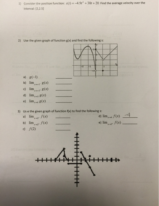 Solved Consider The Position Function S T 4 9 T 2 30