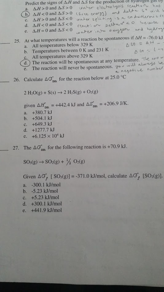 Solved Predict the signs of Delta_r H and Delta_r S for the | Chegg.com