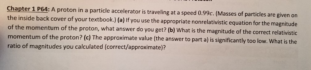 Solved A proton in a particle accelerator is traveling at a | Chegg.com