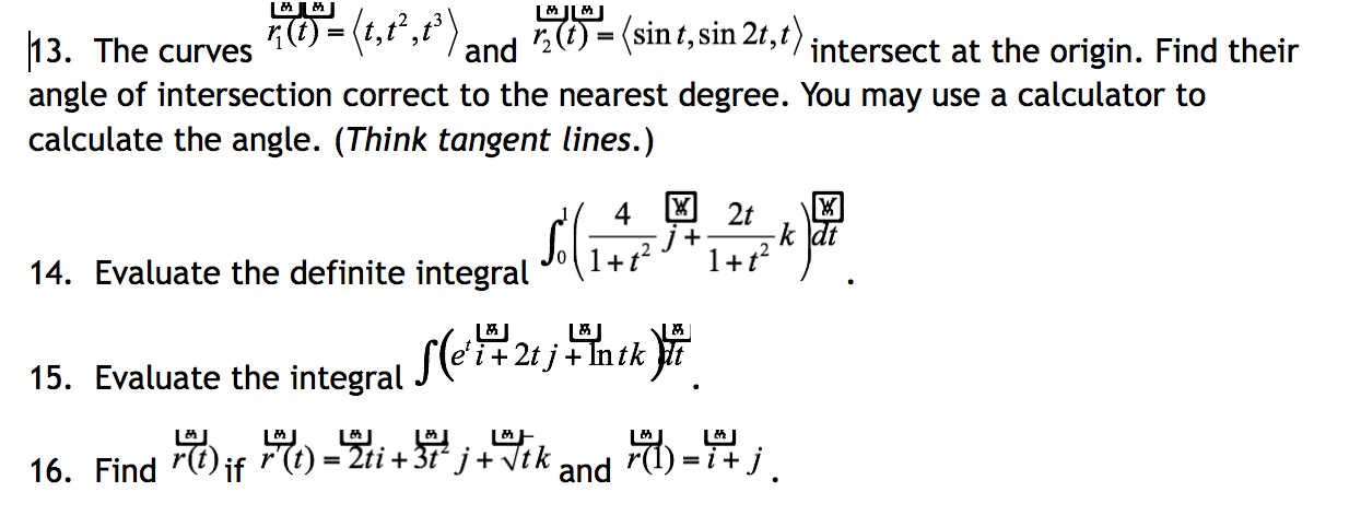 Solved The curves and intersect at the origin. Find their | Chegg.com