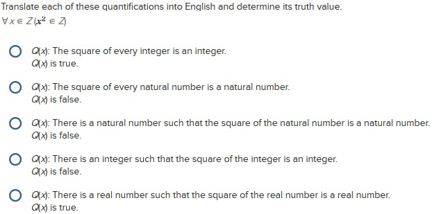 Solved Translate each of these quantifications into English | Chegg.com