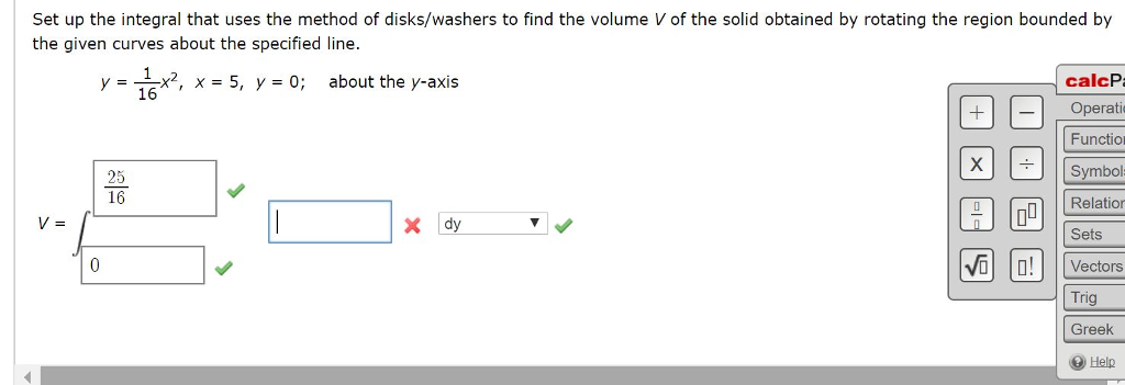 Solved Set up the integral that uses the method of | Chegg.com
