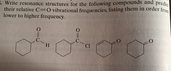 Solved Write resonance structures for the following | Chegg.com